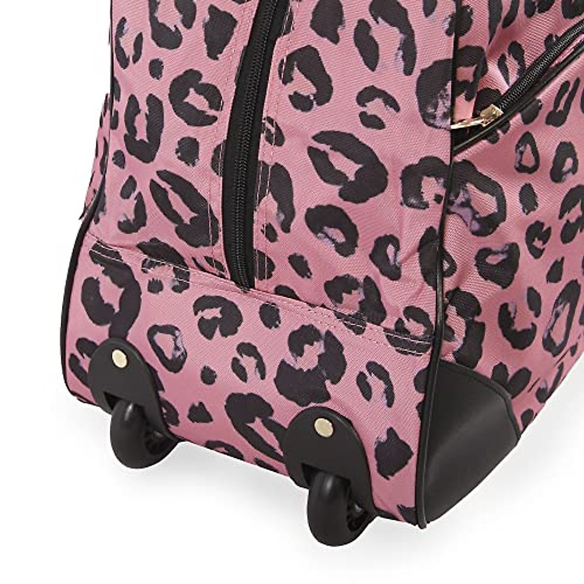 Juicy Couture Women's Libra Rolling Duffel, Pink Leopard