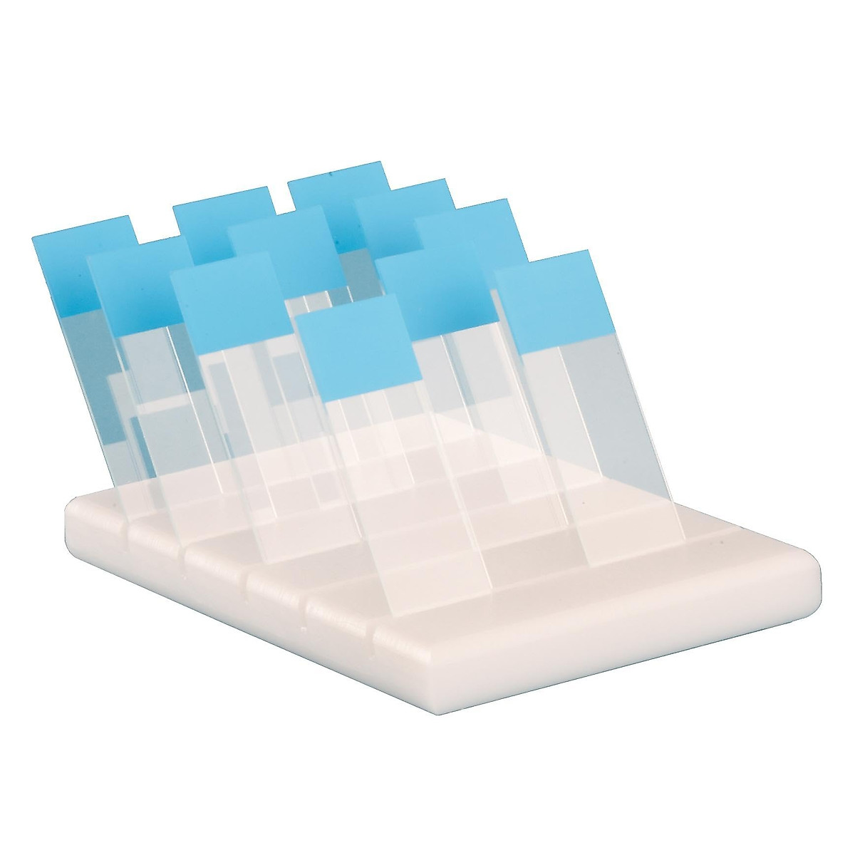 Heathrow Scientific Premium Polyethylene Microscope Slide Holder, Holds up to 15 Slides, White