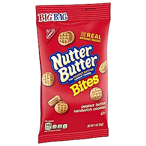 Nutter Butter Bites Peanut Butter Sandwich Cookies, Big Bag, 12 - 3 oz Packs
