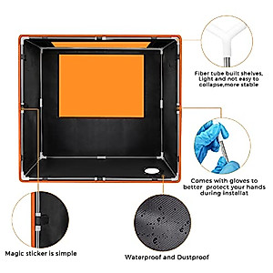 Twotrees Laser Engraver Enclosure, Fireproof and Dustproof Protective Cover for Most Laser Engraving Machine, Insulates Against Smoke and Odor, Noise Reduction, with Smoke Filter,740x740x400mm