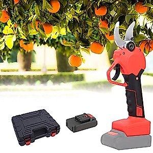 Professional Cordless Electric Pruning Shears, Rechargeable Tree Trimmers Secateurs Electric Garden Scissors, 30MM (1.2 Inch) Cutting Diameter for Arthritis Hand (Color : Battery*1)