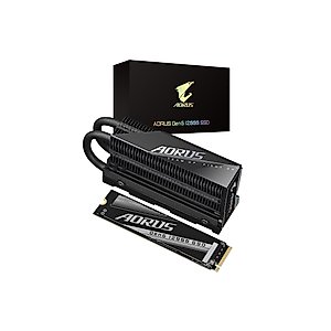 GIGABYTE AORUS Gen5 12000 SSD 2TB PCIe 5.0 NVMe M.2 Internal Solid State Hard Drive with Read Speed Up to 12400MB/s, Write Speed Up to 11800MB/s, AG512K2TB