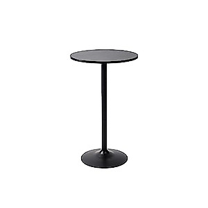 Pearington Round Cocktail Bistro High Table with Black Top and Base, 1-Pack