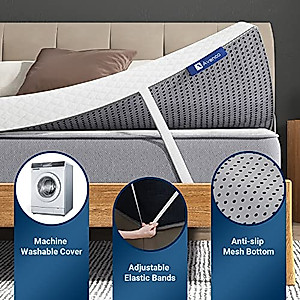 Twin Mattress Topper, Avenco Twin Mattress Topper Memory Foam, 3 Inch Mattress Topper Twin with Removable Cover for College Dorm, Reversible Medium Firm, Comfort CertiPUR-US Foam