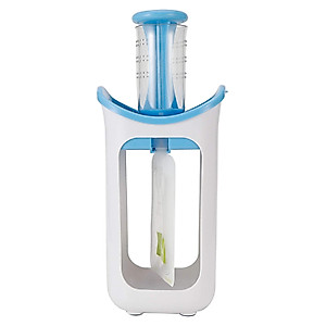 BORDSTRACT 30.5x13x9.5cm Reusable Food Pouches, BPA Free Pouch Filling Station for semi Solid Homemade Organic Food (Blue)