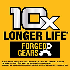 DEWALT FLEXTORQ Right Angle Drive Attachment, 3/8 Inch (DWAMRA38FT)