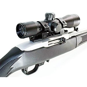 Ruger 10/22 Combo Kit with 4x32 Scope Rings Rail Mount base picatinny weaver single rail aluminum black mildot reticle hunting tactical