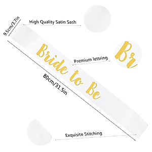 EOUYT 16 Pack Amazing Bachelorette Party Sashes 1 White Bride to be Sash and 15 Black Bridesmaid Sashes for Bachelorette Party,Bridal Party,Engagement Party