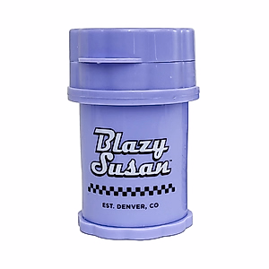 Blazy Susan Mini 4-Piece Herb Saver Grinder (Purple)