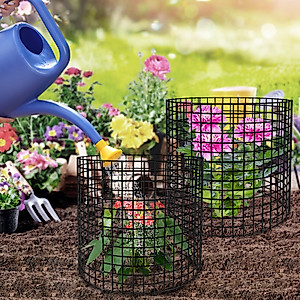 5 Pack Plant Protector from Animals, 13x12 inch Wire Plant Cages Mesh Plant Cage Garden Plant Protector, Sturdy Bunny Barricades Chicken Wire Cloche Plant Protectors for Keeping Bunny Animals Out
