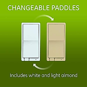 Enbrighten Z-Wave Smart Rocker Light Dimmer with QuickFit and SimpleWire, 3-Way, Works with Alexa, Google Assistant, ZWave Hub Required, Repeater/Range Extender, White & Light Almond, 2-Pack, 47898