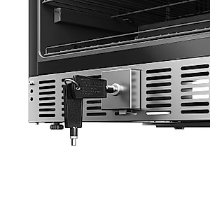 KoolMore 23.4” Inches Small Built-In Glass Door Refrigerator and Beverage Cooler for Soda Cans, 6 Wire Shelves, Adjustable Temperature Range [5.1 Cu. Ft.], 24" Inch (KM-BIR5C-GD)