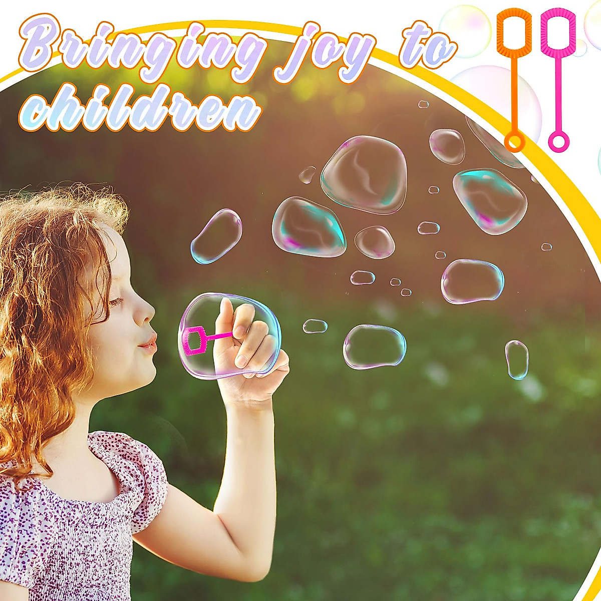 Libima 200 Pcs Colorful Multihole Bubble Wands Mini Bubbles Party Favors for Summer Activities Indoor Outdoor Games Bath Birthday Party Favors, 4 Colors