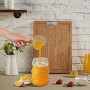 URMAGIC 2 Pcs Creative Glass Cups,18 Oz Vintage Drinking Glasses,Wave Shape Glass Cups,Bubble Glasses,Bubble Cups,Iced Coffee Glasses,Cute Glass Cup,Aesthetic Cups,Milk Cups,Ribbed Beverage Cups