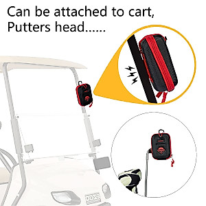 JAWEGOLF Carrying Cases Golf Rangefinder Case Bag Compatible with Bushnell Callaway Or Other Laser Rangerfinder (Black-Magnetic)
