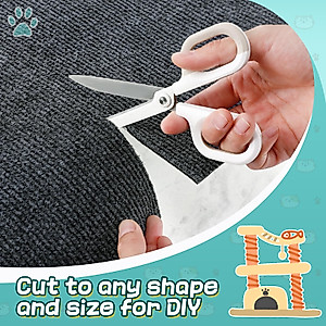 78.7"x14.6" Trimmable Cat Scratch Furniture Protector - Self-Adhesive Cat Scratching Mat Deterrent, Couch Protector from Cat Claws for DIY Scratch Post Cat Tree Shelves