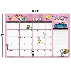 2024-2025 PEANUTS® Desk Calendar Pad, 11-Inch x 16-1/4-Inch Size, Large 24-Month Bookstore-Quality Calendars for Kitchen & Office, by Current