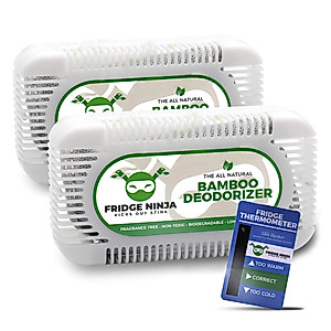 Refrigerator Deodorizer and Odor Eliminator (2 Pack) and Trash Can Deodorizer and Odor Eliminator (2 Pack)