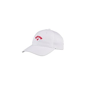 Callaway Golf Women's Heratige Twill Cap Collection Headwear (White/Coral)