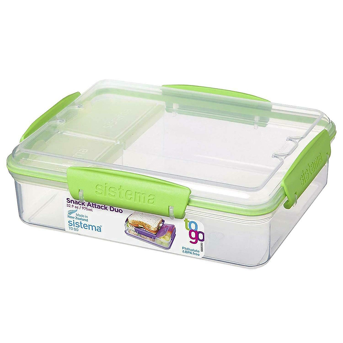 System Lunch to Go, Polypropylene, 3 Compartments, 0.97 LT, Assorted