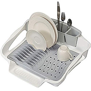CreativeWare, Grey/White Ultimate Dish Rack
