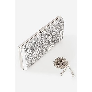 Coucoland Evening Rhinestone Clutch Jewelry - Wedding Bridal Bridesmaid Handbags Purses Silver Accessories for Women Statement Necklace Earrings Bracelets Set Formal Women's Sets