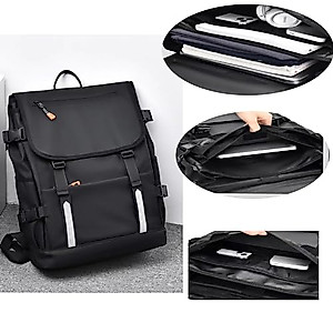 Wantdali Suitable for 15.6-inch laptop backpacks Men waterproof work backpack, Fashion travel backapck Adult computer laptop (black)