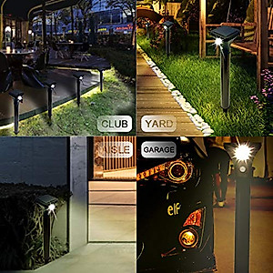 Solar Garden Light, LED Wireless Induction Ground Spotlights, Outdoor Waterproof Motion Sensor Lawn Light for Pathway, Yard, Patio, Porch, Pool.(2Pack)