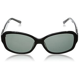 Kate Spade New York Women's Annika Rectangular Sunglasses, Black Silver Spark/Gray, 57 mm