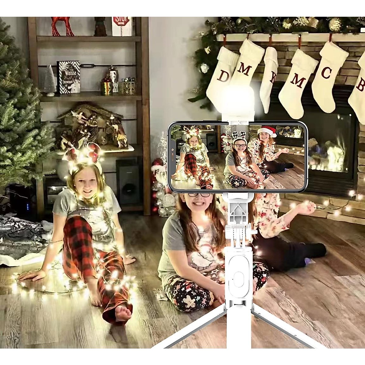 40" Selfie Stick with LED Fill Light & Phone Tripod, Bettvance Extendable Cell Phone Tripod Stand with Wireless Remote, Compatible with iPhone Android Phone. Best Gift
