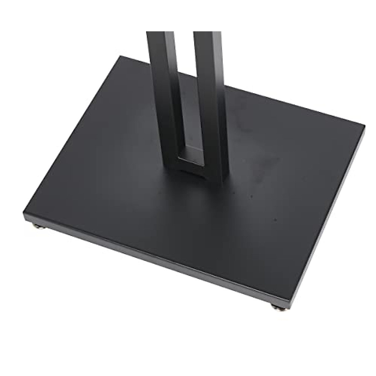 Black 2-Way Clothing Rack with Straight Arms and Chrome Accents - Adjustable from 48" to 72" - Straight Arms are 16'' - Use for Retail, Restaurants, and Home Storage