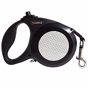Petmate K9 Control Retractable Dog Walking Leash, Large, Up to 120lbs, 20’ tape, includes zeroslack technology allowing leash to retract while in locked position