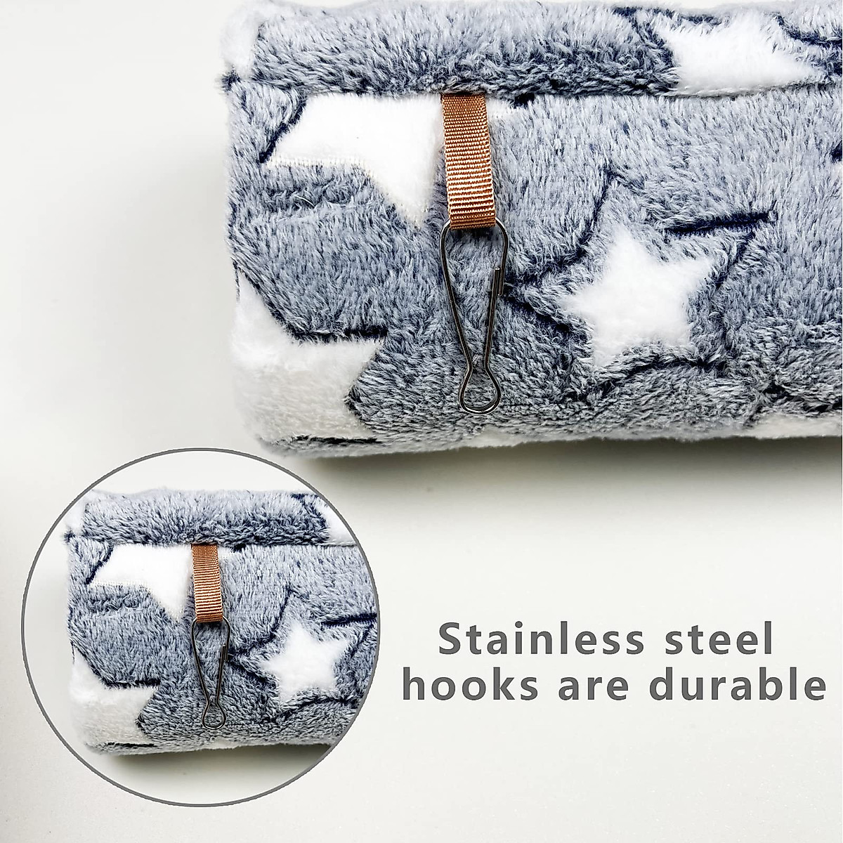 AZVNMT Mouse cage Accessory, Hanging Climbing Tunnel, Hamster, Guinea Pig, Ferret, Squirrel, Warm Winter Hiding Place, Hammock Plush Toy