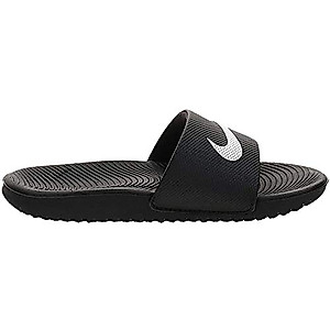NIKE Kids' Kawa Slide (GS/PS) Athletic Sandal (5 Big Kid, Black/White/Black, numeric_5)