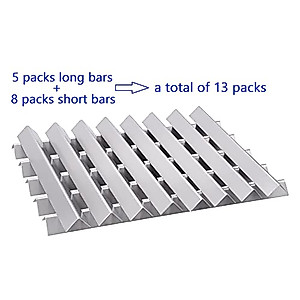 GasSaf Flavorizer Bars Replacement for Weber 7538, Genesis 1000-5000, Genesis I-IV, Genesis Platinum I & II, Stainless Steel Flavor Bars(Set of 13-Pack)
