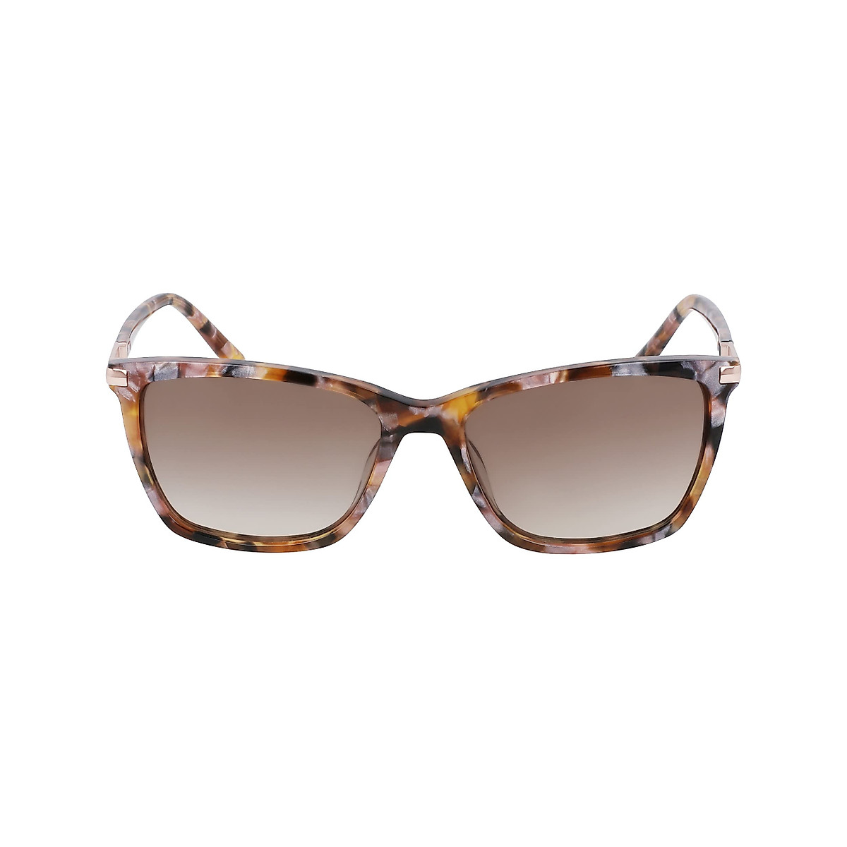 DKNY Women's DK539S Rectangular Sunglasses, Tortoise/Pearlized Blush, One Size