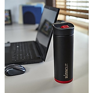 BURNOUT Temperature Regulating Travel Mug 16 oz Black - Drink NOW & HeatZorb Tech