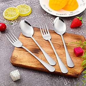 36 Pcs Forks and Spoons Silverware Set Stainless Steel Flatware Cutlery Set Spoons and Forks Set Mirror Polished Kitchen Utensil for Home, Kitchen and Restaurant