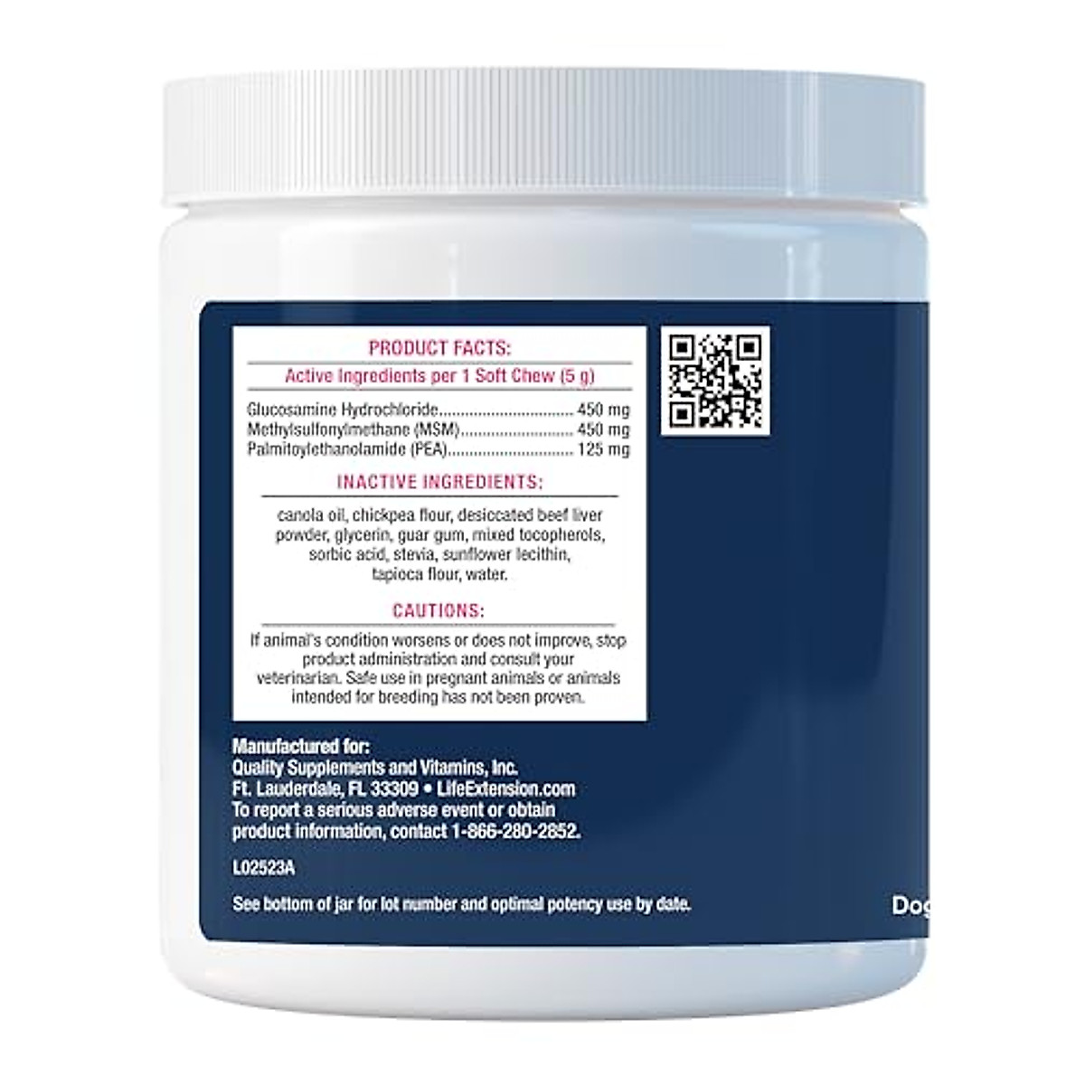 Life Extension Dog Hip & Joints - Dog Health Supplement for Joint Health and Joint Comfort - Glucosamine, MSM, Pea, Beef Flavor - 90 Soft Chews
