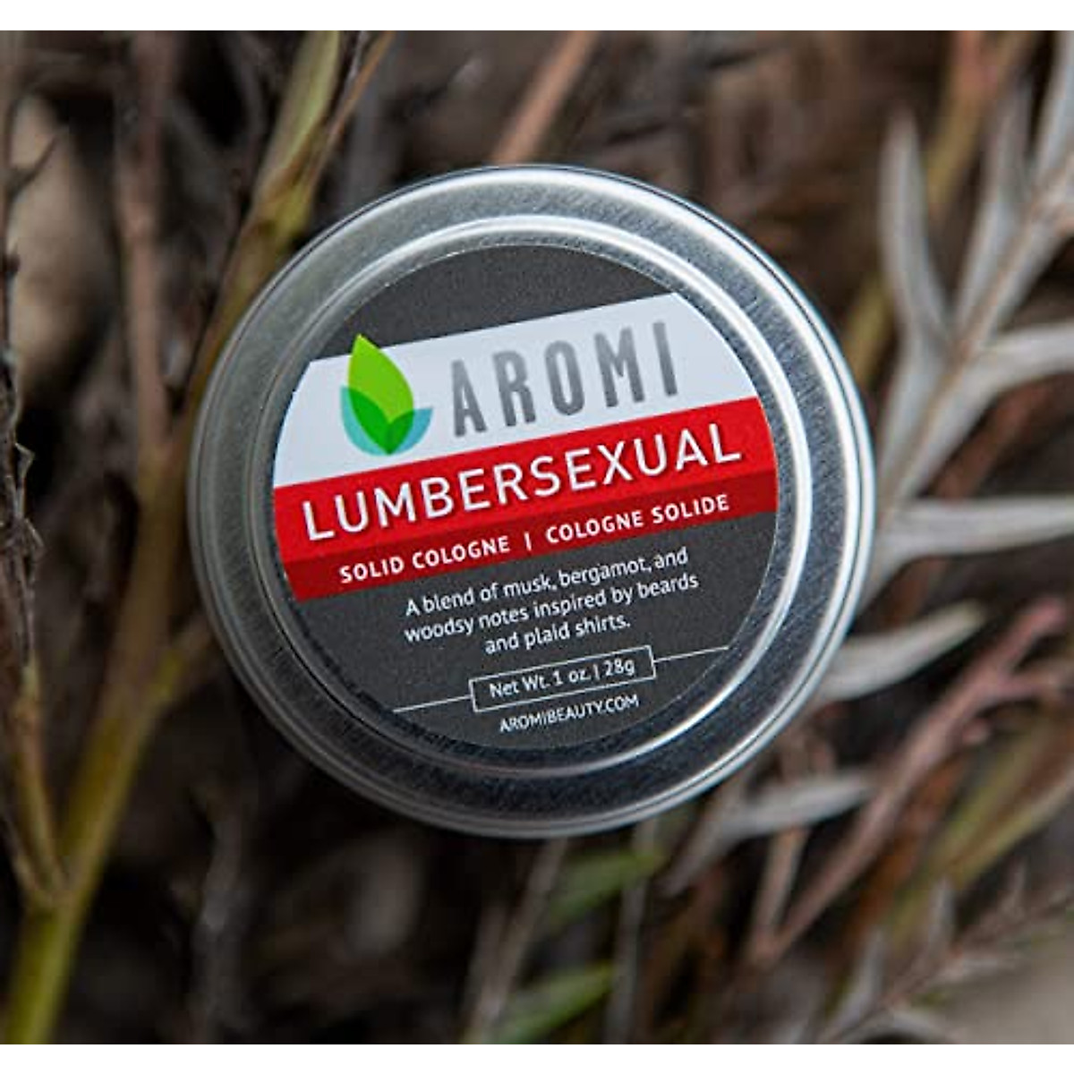 Aromi Lumbersexual Solid Cologne Cashmere Woods Fragrance; Men's Stocking Stuffer, Travel-friendly Cologne; Powdery, Musk, Bergamot, 1 oz