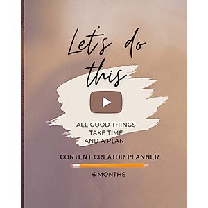 Social Media Content Planner: Youtuber Planner