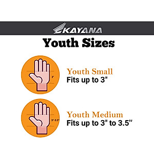 KAYANA 3 Hole Leather Gymnastics Hand Grips - Palm Protection and Wrist Support for Cross Training, Kettlebells, Pull ups, Weightlifting, Chin ups, Workout, & Exercise (Youth Black, Small)