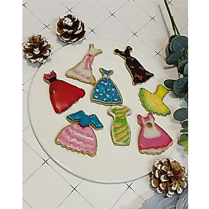 Dress Shaped Cookie Cutters Set of 8 pcs, Stainless Steel Wedding Dress Princess Dress Fondant Cutter Molds Baking DIY