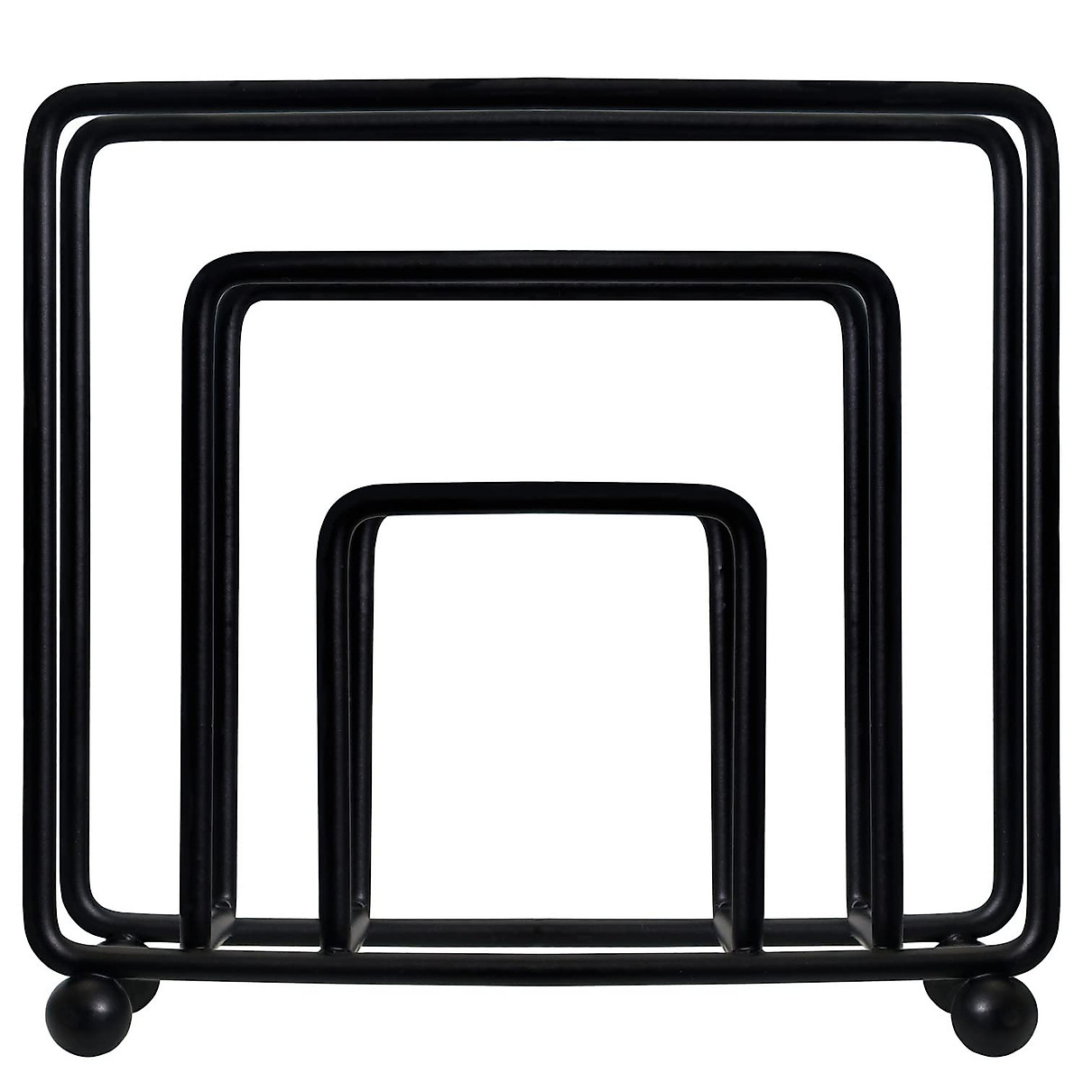 Blue Donuts Black Square Farmhouse Napkin Holder - Modern Classic Napkin Holders for Tables, Dining Table Napkin Holders for Kitchen, Kitchen Organization, Black