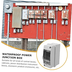 5pcs Box 2 Way Distribution Box Din Rail Enclosure Power Controller 2 Way Consumer Unit Power Distribution Enclosure Small Waterproof Case Case Abs Guide White