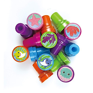 TINYMILLS 24 Pcs Shark Family Stampers for Kids