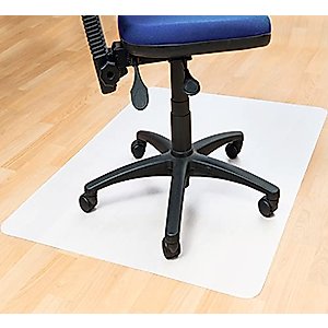 Marvelux Anti-Slip Chair Mat for Hard Floors, 35.5" x 46" Durable White Office Hardwood Floor Protector with Non-Slip Backing, Rectangular, Durable Eco-Friendly Polypropylene, Foldable, Multiple Sizes
