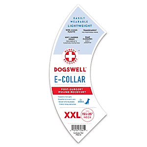DOGSWELL Remedy + Recovery E-Collar E-Collar, XXL, Clear (Packaging May Vary)