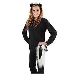 Skunk Ears & Tail Set Standard Black