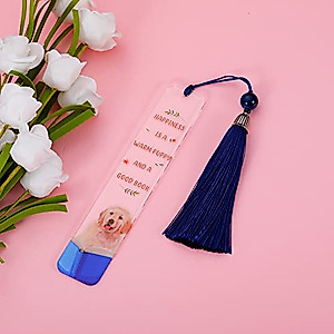 Dog Acrylic Bookmark for Dog & Books Gift Bookmark for Book Puppy Lovers Birthday Christmas Book Mark Gifts for Friends Family Son Daughter Graduation Holiday Stocking Stuffers Present for Him Her